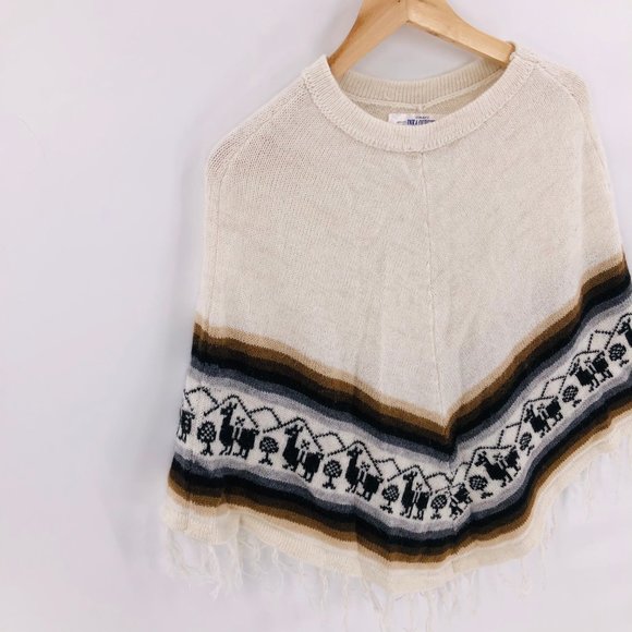 Inka Quechua | Sweaters | Authentic Hand Made Wool Fringe Poncho From ...
